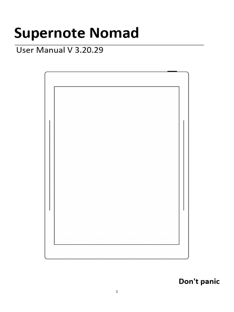Supernote Manual | PDF | Mobile App | Wi Fi