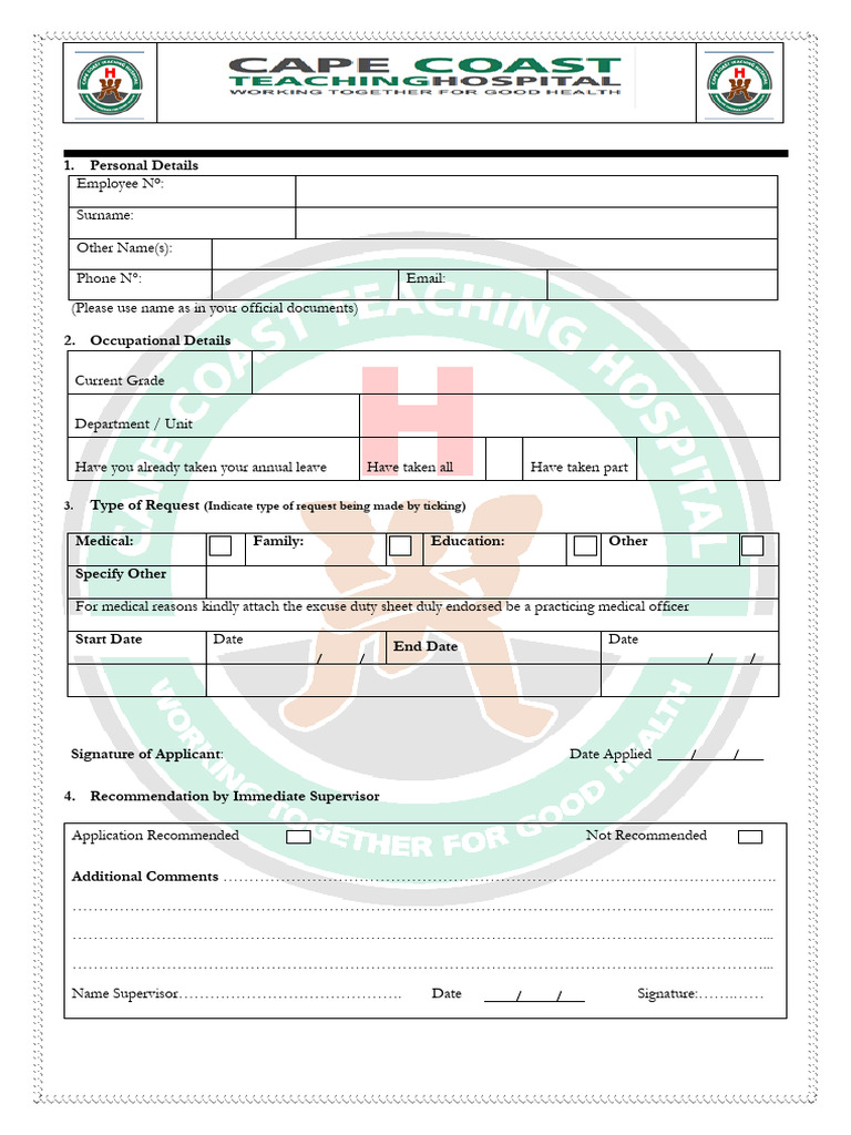 Excuse Duty Form | PDF