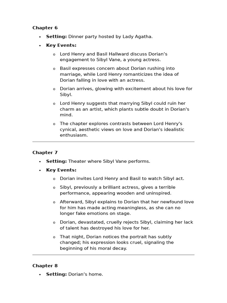 Summary of Chapters 6, 7 and 8 | PDF