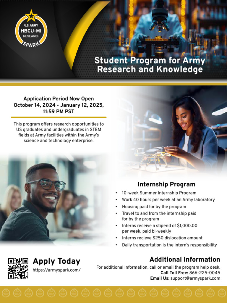 Army STEM Internship Program 2024 | PDF