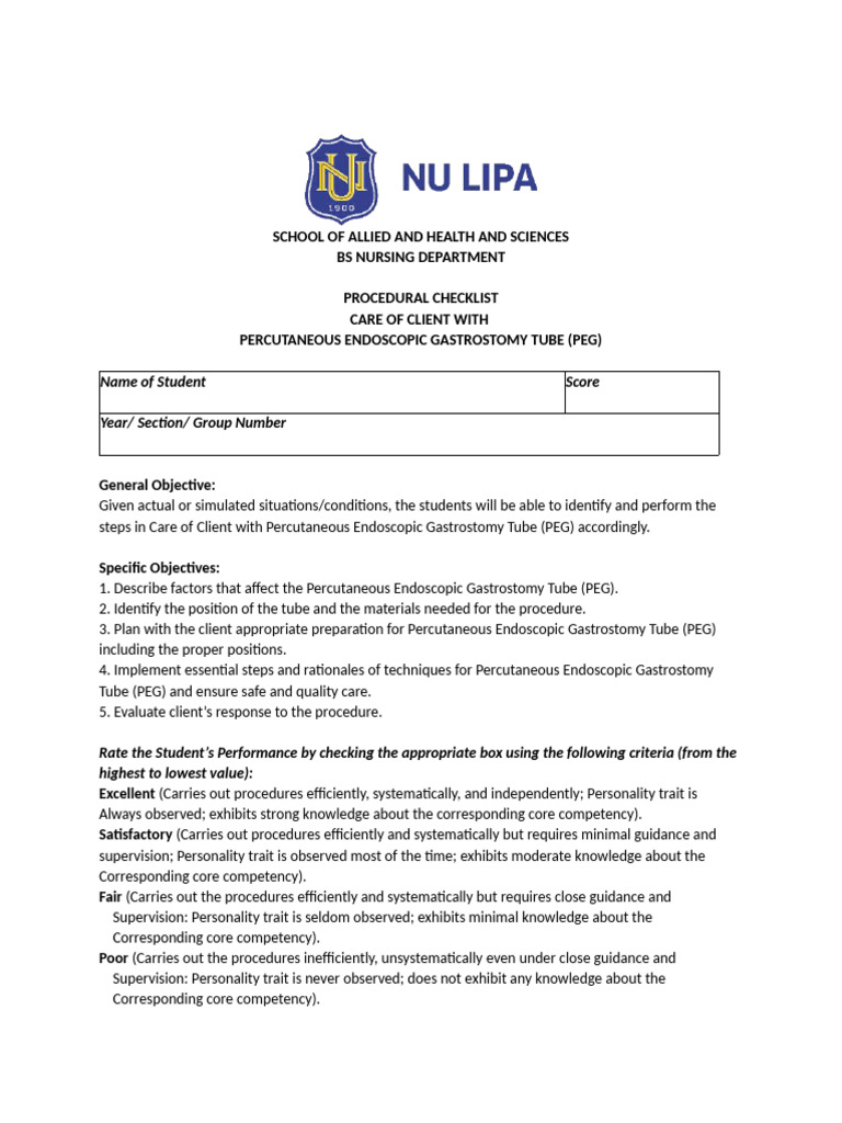 PERCUTANEOUS-ENDOSCOPIC-GASTROSTOMY-TUBE-PEG | PDF | Nursing | Patient
