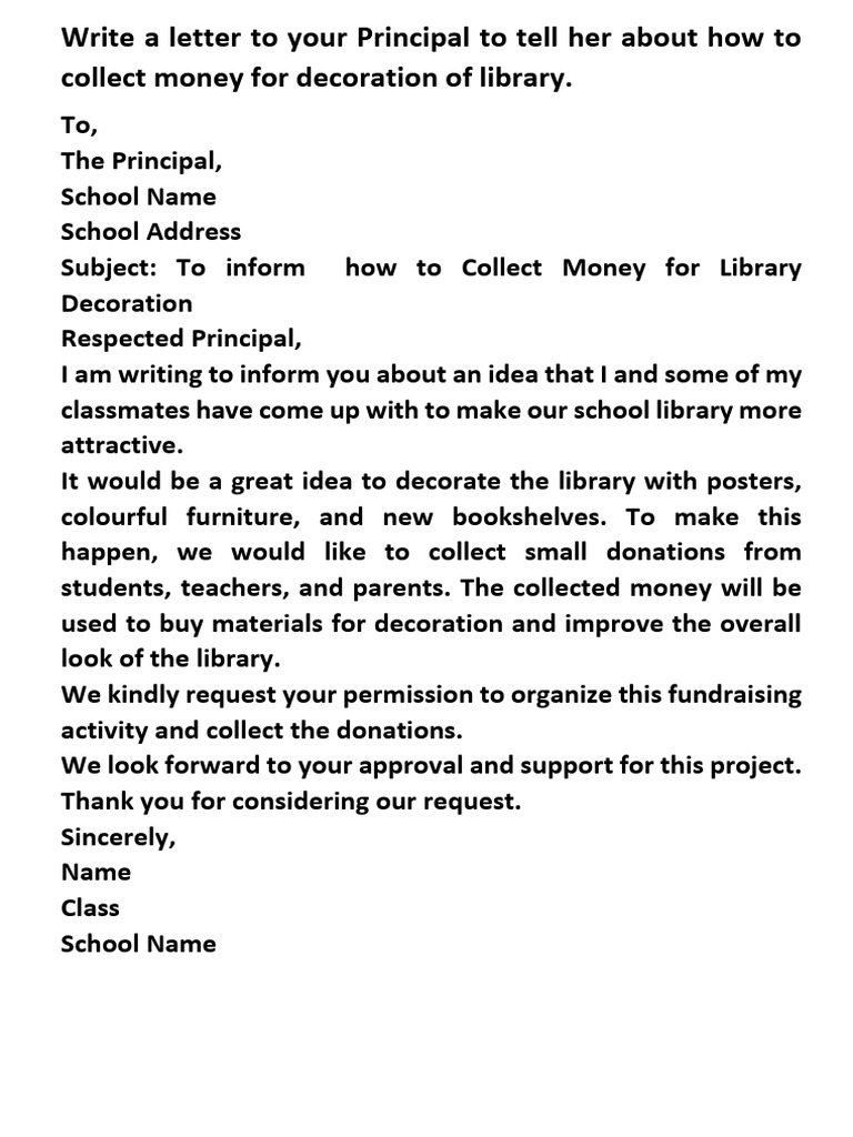 Letter To Principle | PDF