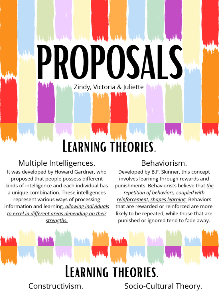 Proposals | PDF | Learning Theory (Education) | Learning