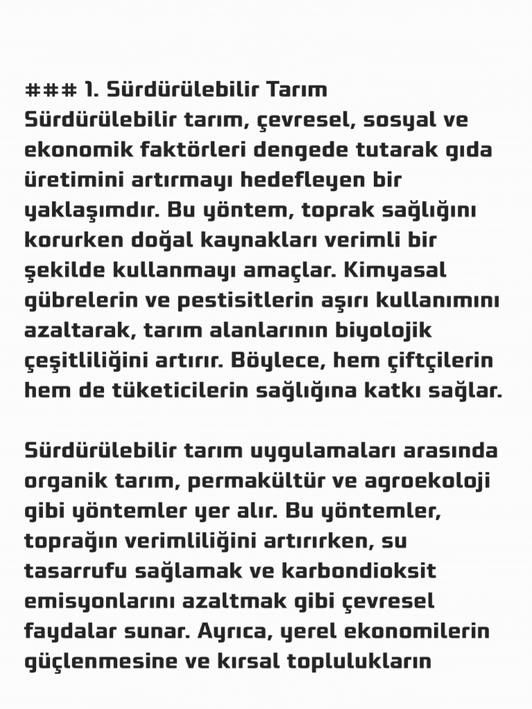 Sürdürülebilir Tarım - 241216 - 175750 | PDF