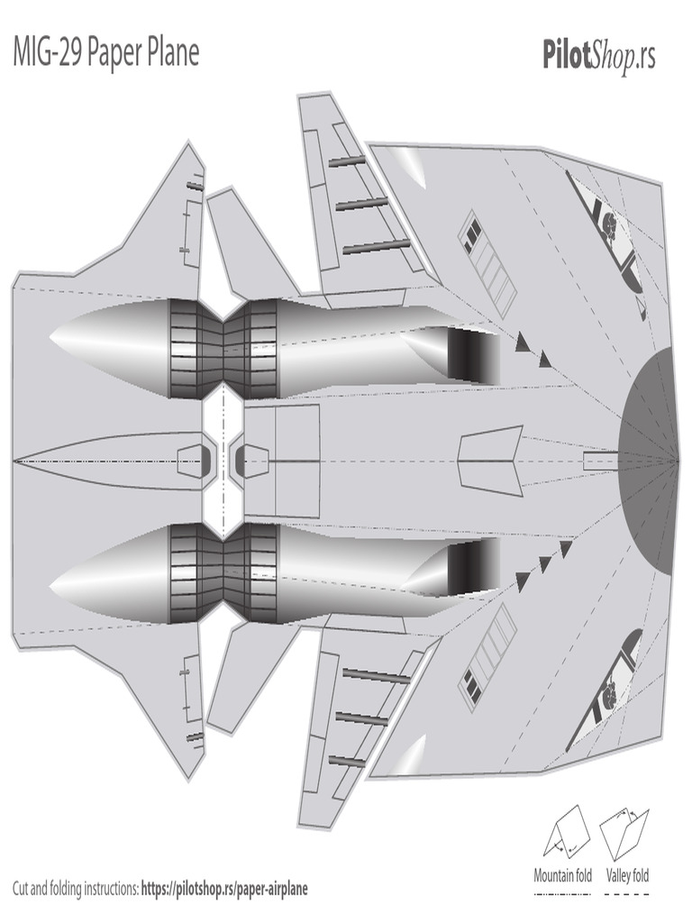 Template MIG-29 WHITE Paper Print | PDF