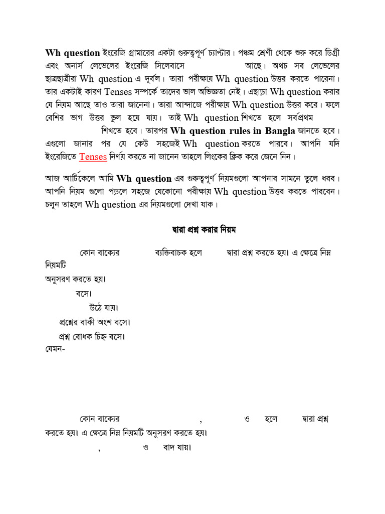 WH Question | PDF