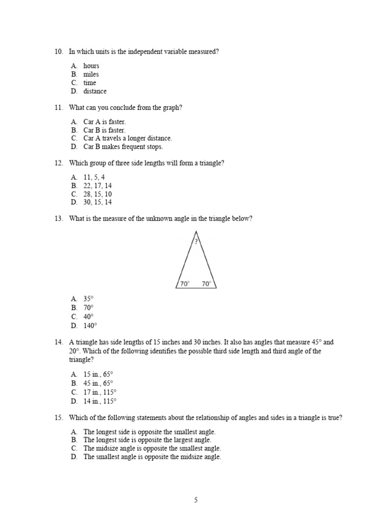 Triangle Geometry Questions and Answers | PDF