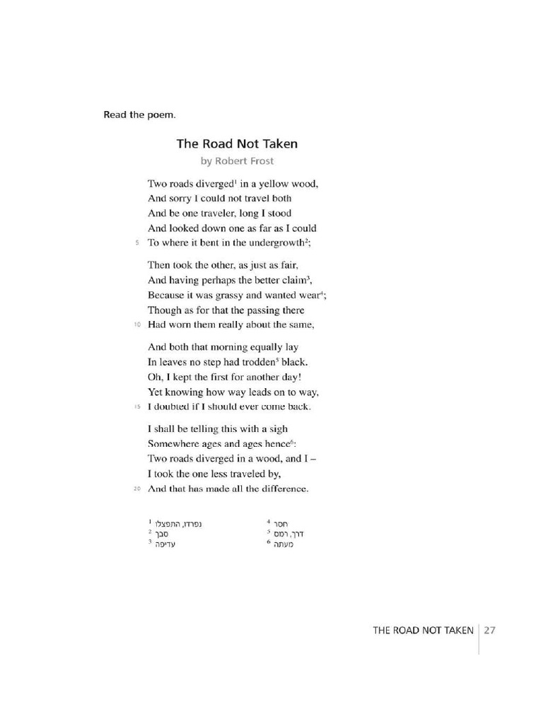 The Road Not Taken | PDF