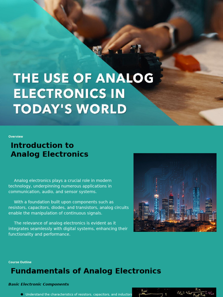 The Use of Analog Electronics in Today's World | PDF | Amplifier ...