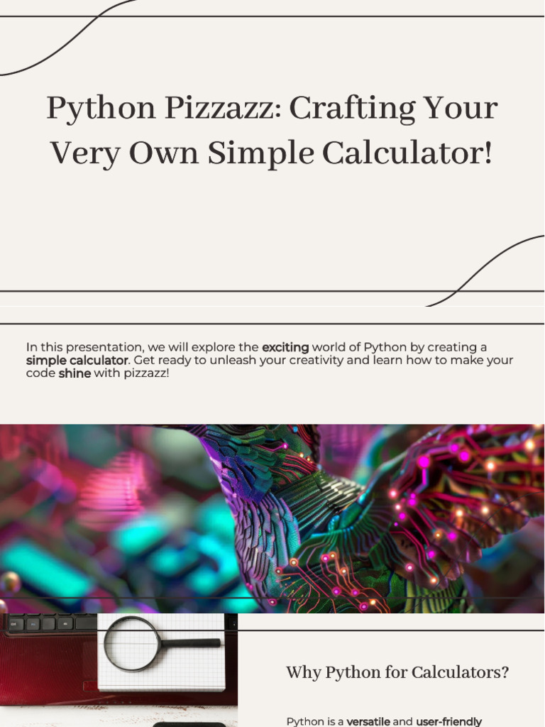 Slidesgo Python Pizzazz Crafting Your Very Own Simple Calculator ...