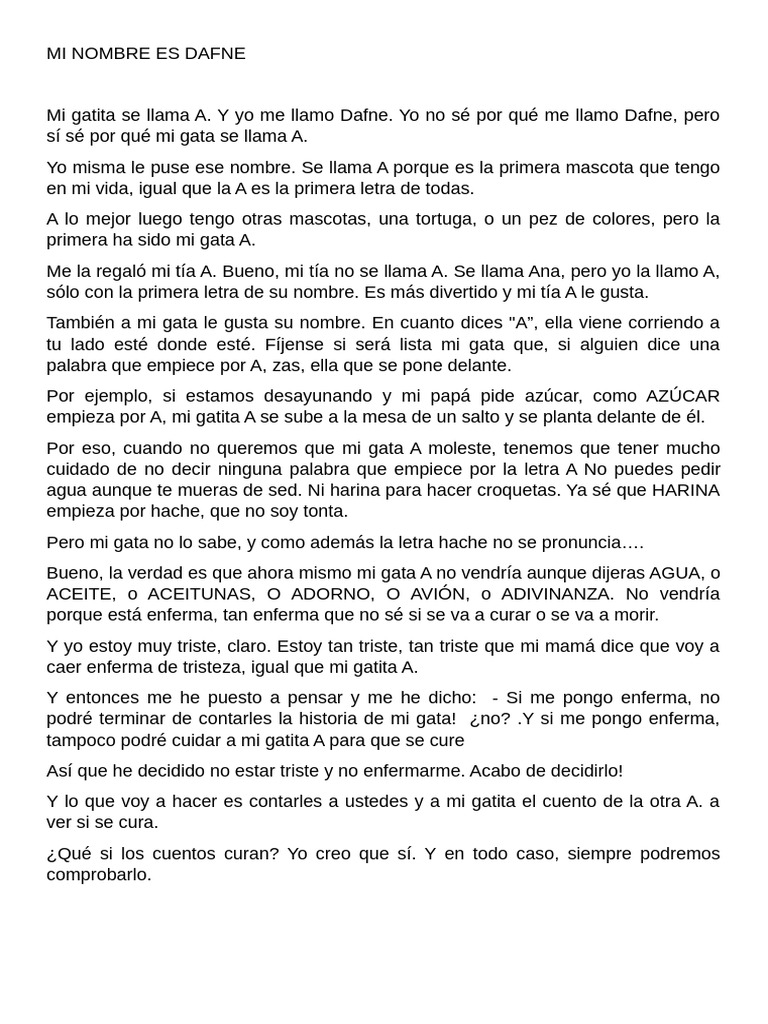 Mi Nombre Es Dafne | PDF