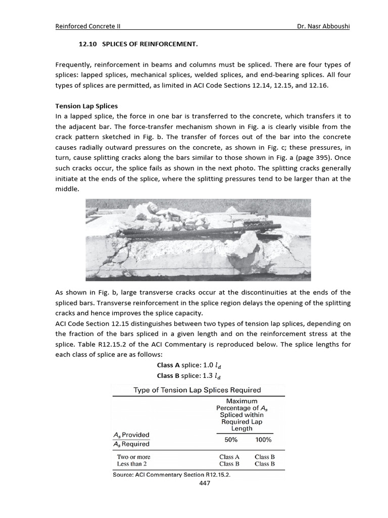 Anchorage Splices Reinforced3 | PDF | Reinforced Concrete | Beam ...