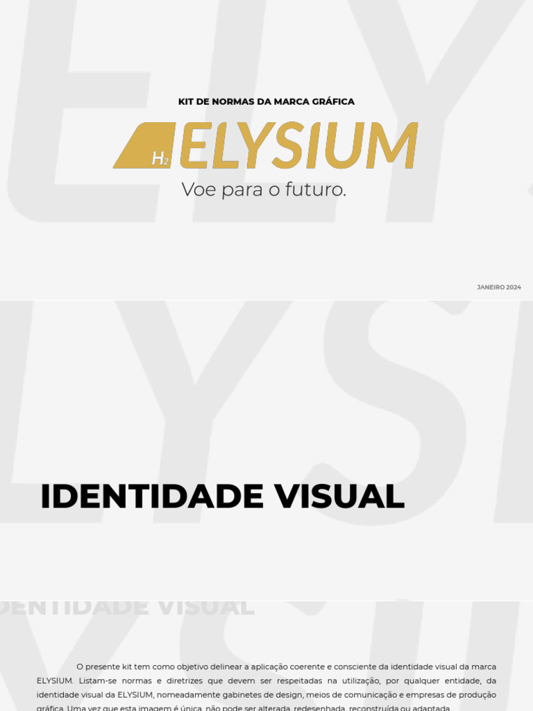 Normas da Identidade Visual ELYSIUM | PDF | Cor | Tipografia
