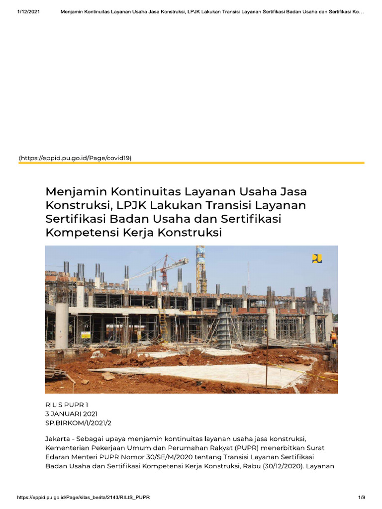 Permen Pupr Dan LPJK | PDF