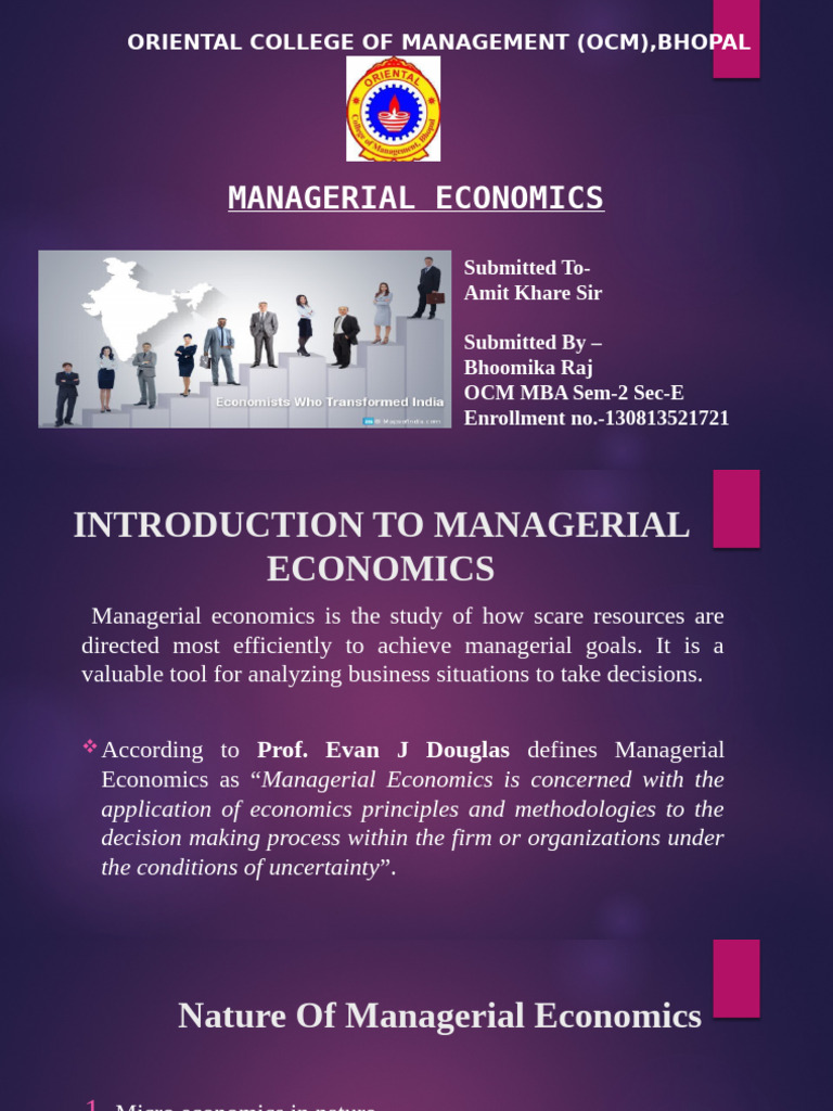 Introduction to Managerial Economics | PDF | Economics | Marketing