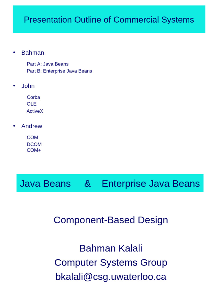 Commercial Systems Bahman | PDF | Component Object Model | Software Engineering