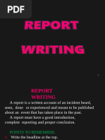 Report Writing-Class 12 | PDF