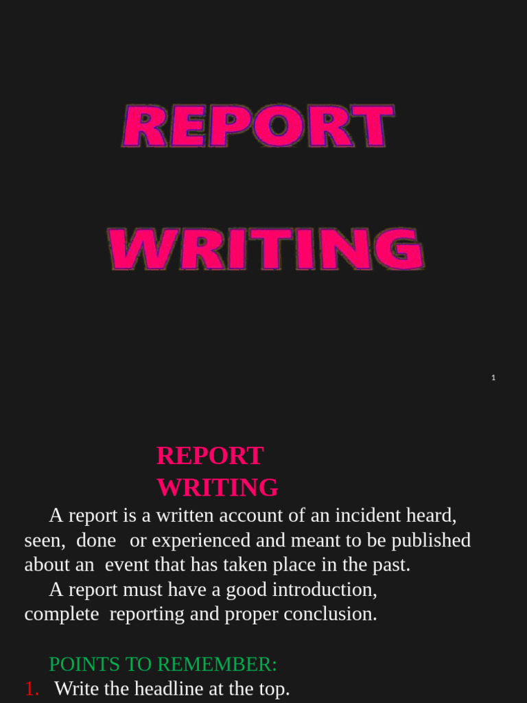 Report Writing Guidelines and Examples | PDF