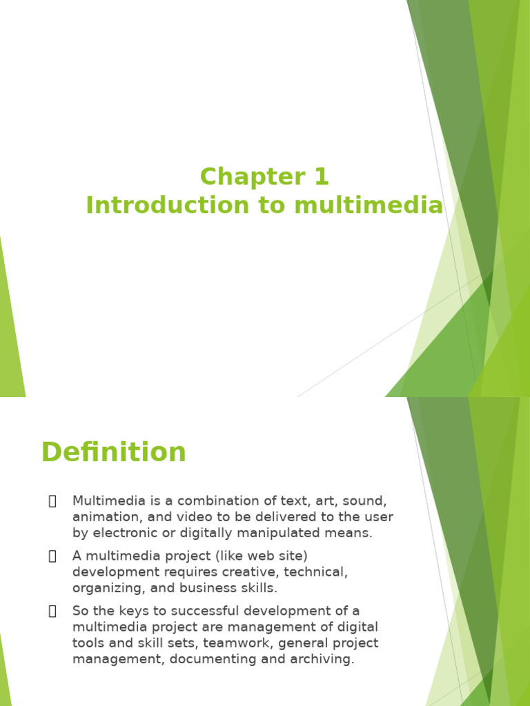 Ch01 - Introduction To Multimedia | PDF | Multimedia | Information