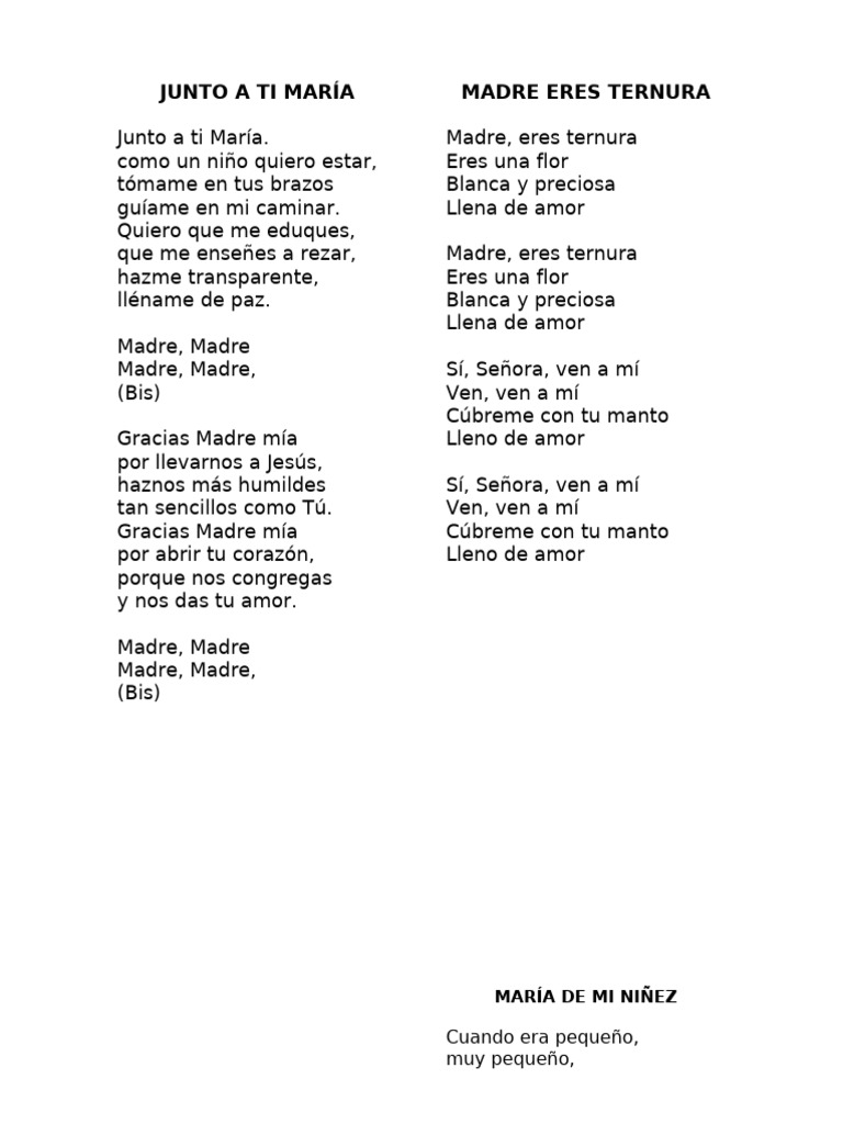 Cantos Virgen | PDF | María, madre de Jesús | Oración