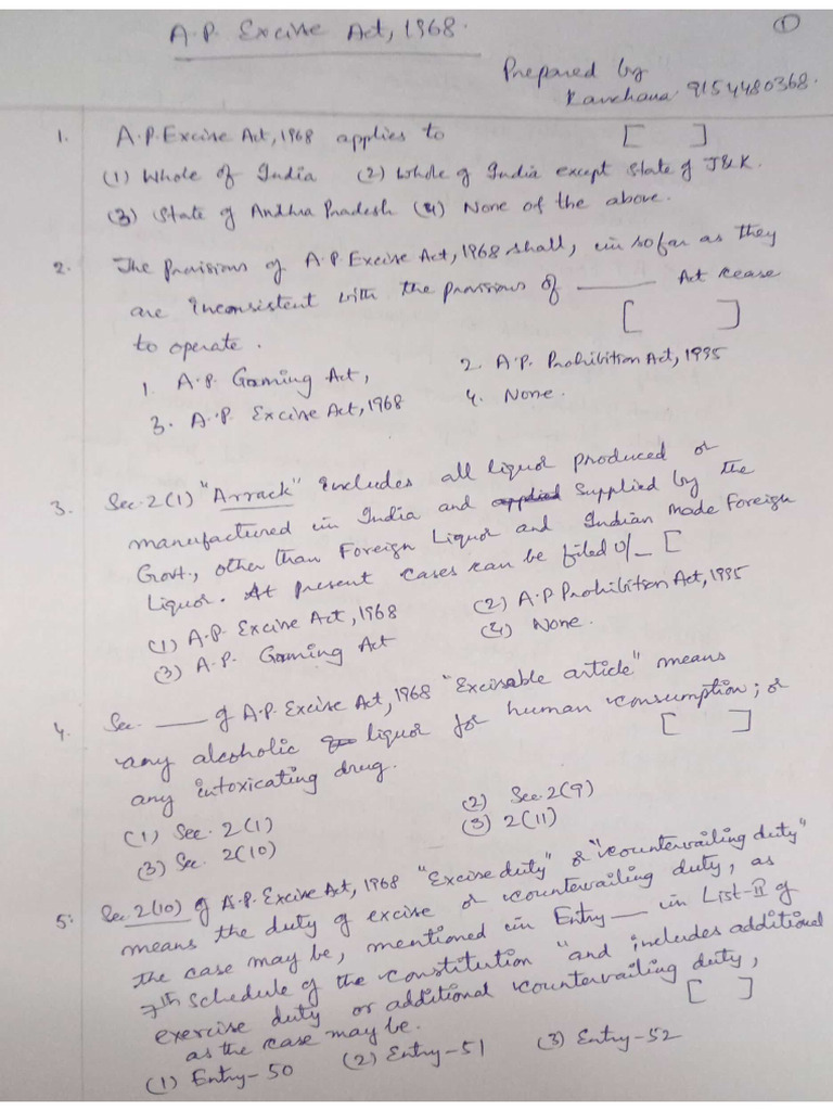 AP Exercise Act 1968 | PDF