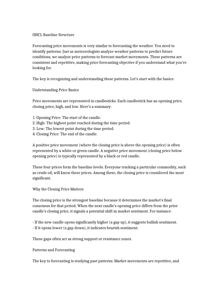 OHCL Baseline Structure | PDF | Market (Economics) | Forecasting