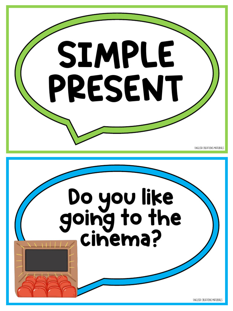 Simple Present Speaking Cards | PDF