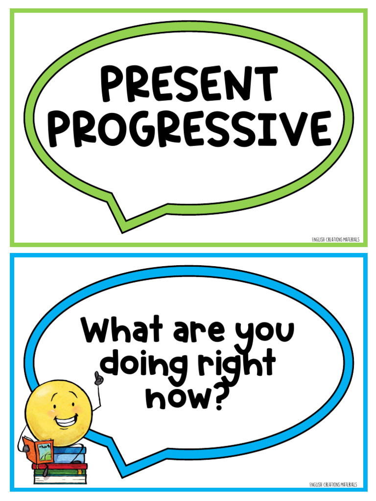 Present Progressive SpeakingCards | PDF