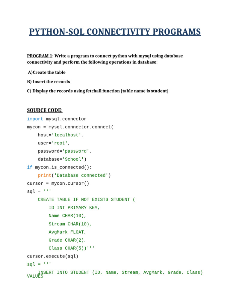Python Mql Connectivity Programs Pdf Databases Sql 2440