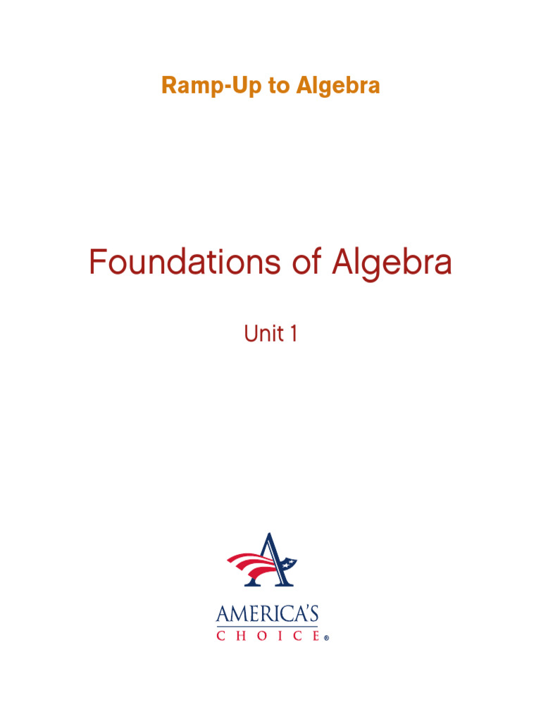 U1foundations of Algebra Se | PDF | Numbers | Multiplication