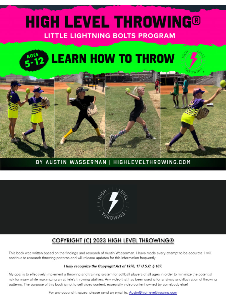 Little Lightning Bolts Program | PDF | Softball | Shoulder