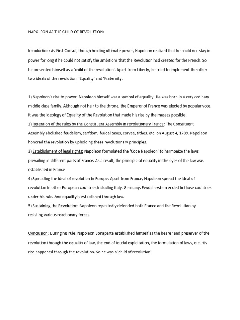 Napoleon: Child of the Revolution | PDF