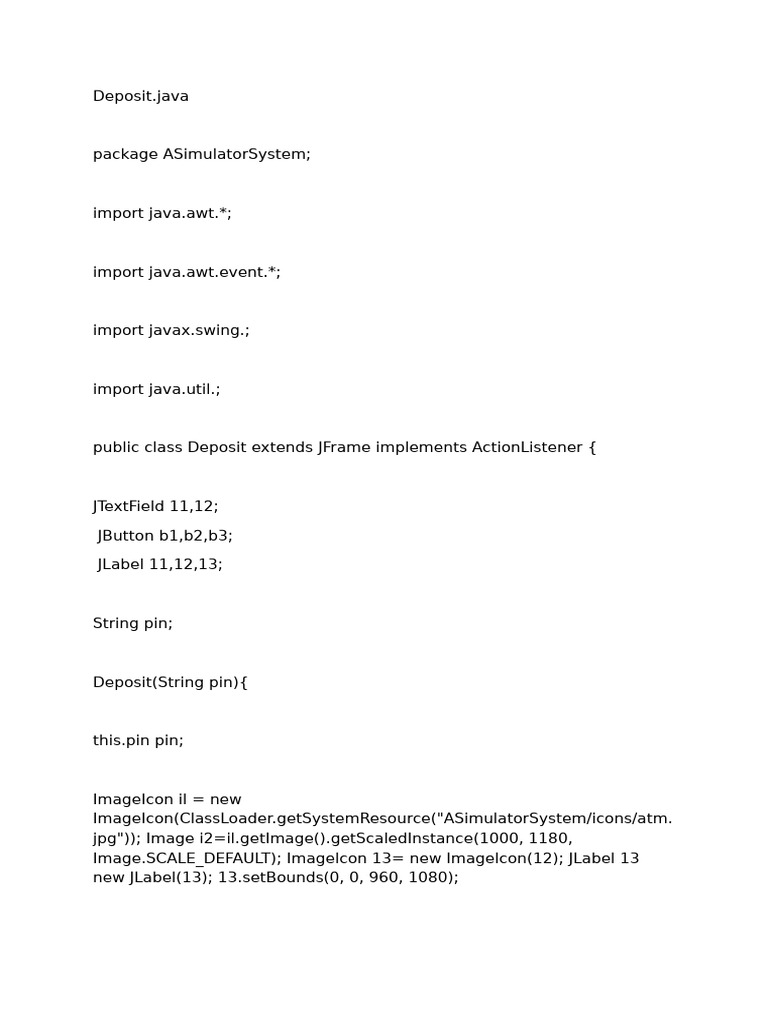 Deposit | PDF | Software Engineering | Computer Programming