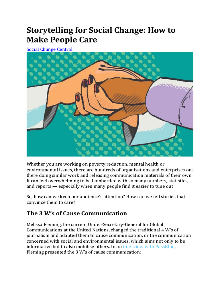 Storytelling For Social Change | PDF | Storytelling | Human Communication