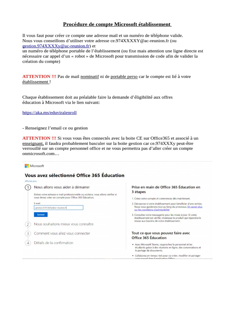 Procédure de Création de Compte Microsoft | PDF | Microsoft | Informatique