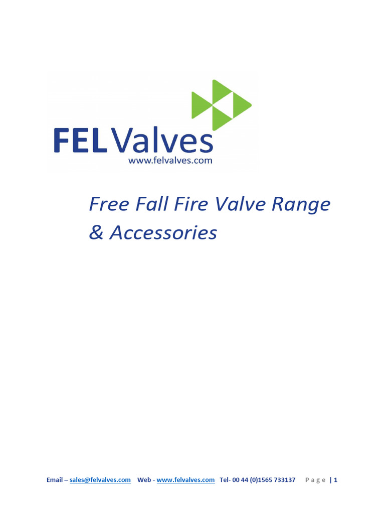 FEL Online Brochure For Free Fall Fire Valves | PDF | Valve | Fuse ...