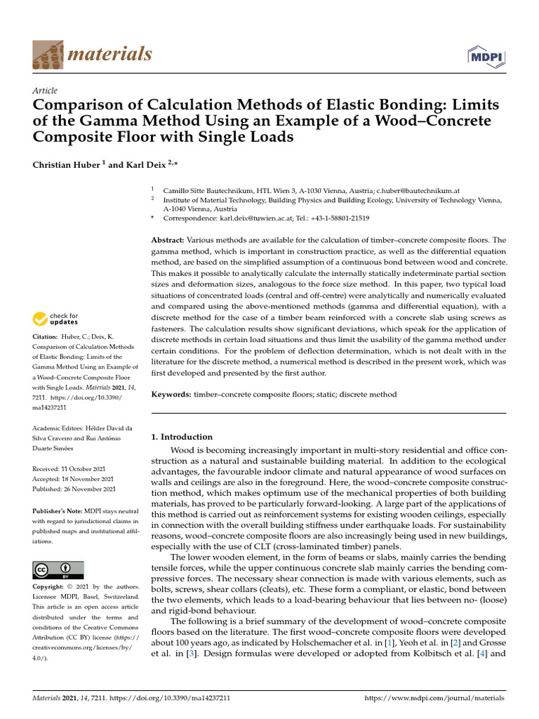 Comparison of Calculation Methods of Elastic Bondi | PDF | Beam ...
