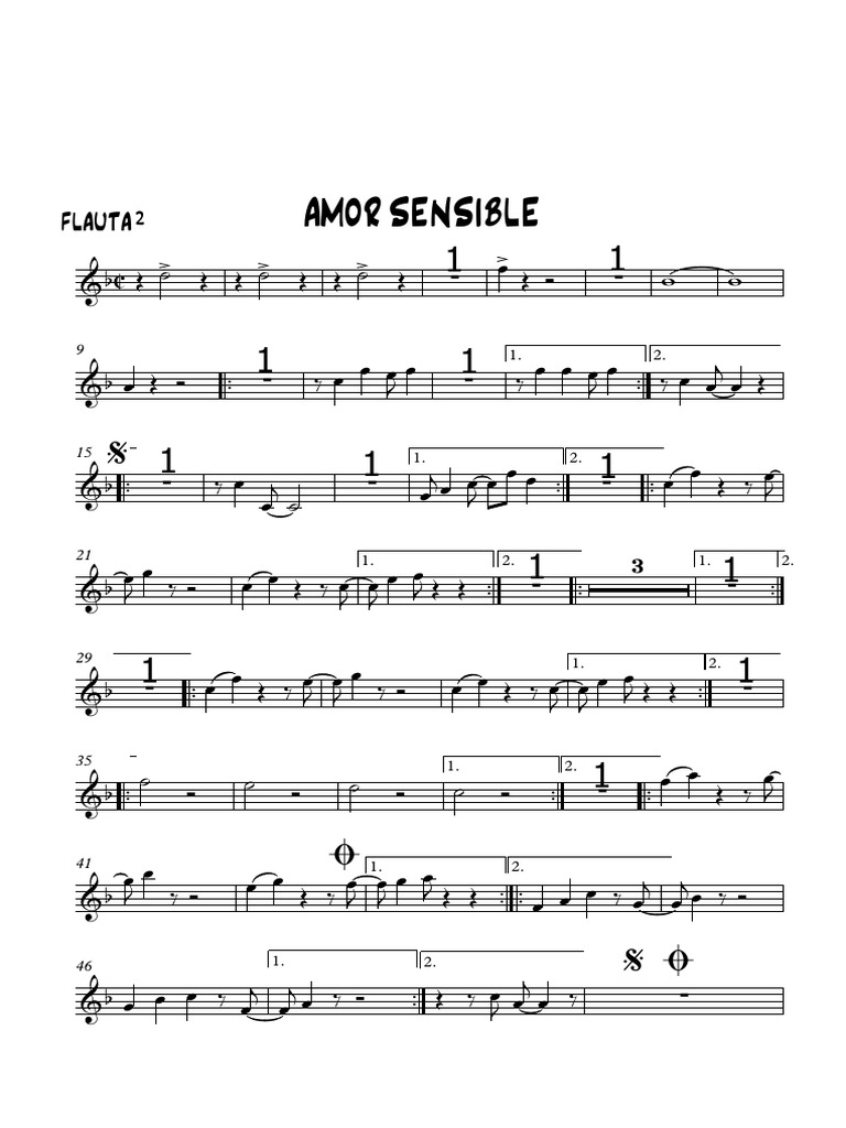 AMOR SENSIBLE - Flauta 2- | PDF