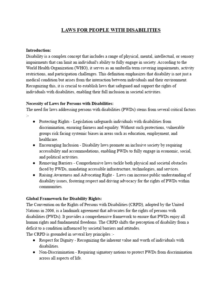 Laws | PDF | Disability | Accessibility