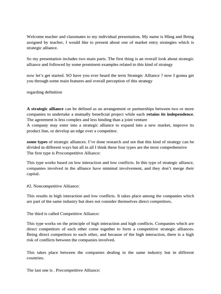 script for strategic alliance | PDF | Starbucks | Brand