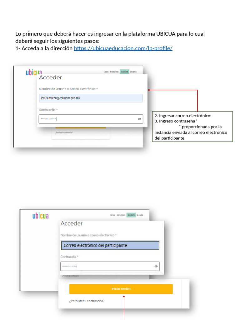Tutorial Acceso Cursos Ubicua | PDF