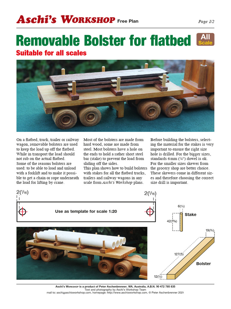 Build Removable Bolsters for Flatbeds | PDF | Manufactured Goods ...