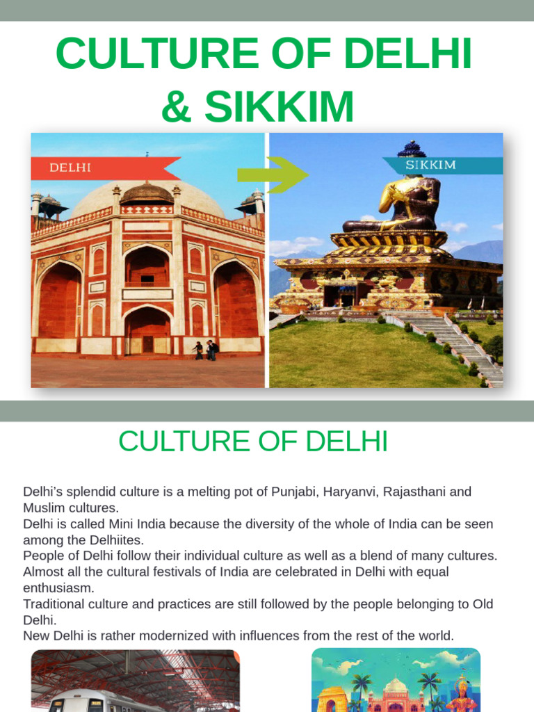 Culture of Delhi & Sikkim | PDF