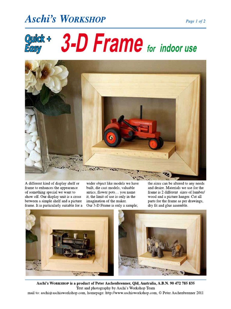 3-D Frame For Indoor Use | PDF