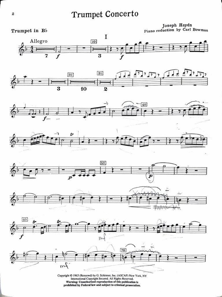 Haydn Trumpet Concerto in E Flat | PDF