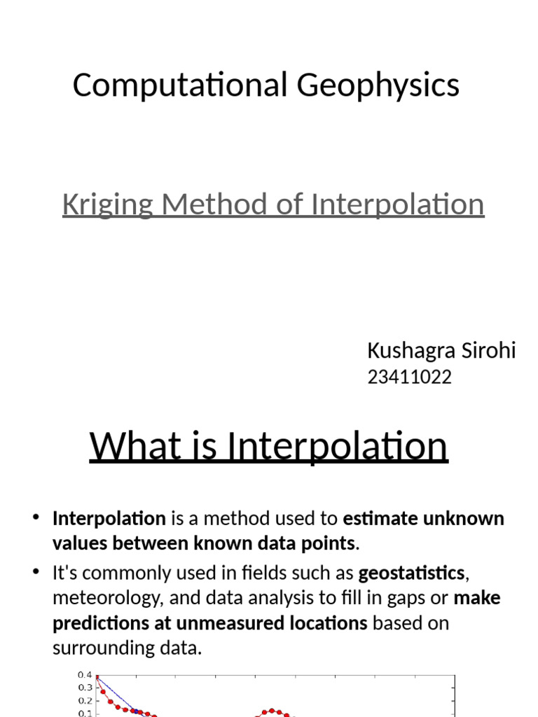 Kriging Method Presentation | PDF | Variance | Statistical Analysis