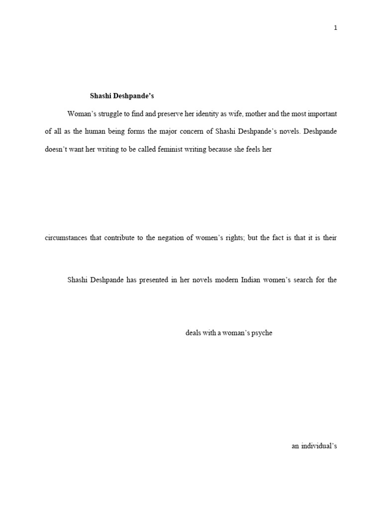 Shashi Deshpande That Long Silence | PDF | Anger
