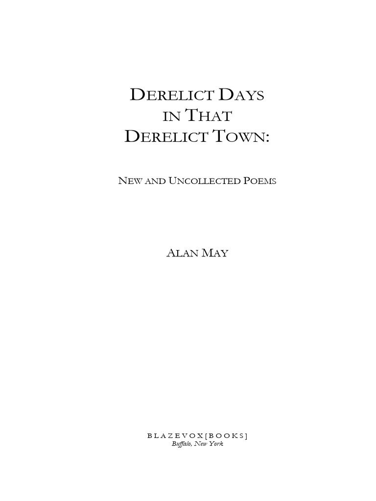 Derelict Days in That Derelict Town by Alan May Book Preview | PDF