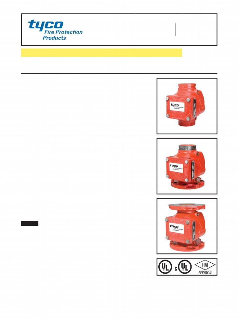 Valvula de Alarma Tyco AV-1-300 | PDF | Valve | Fire Sprinkler System