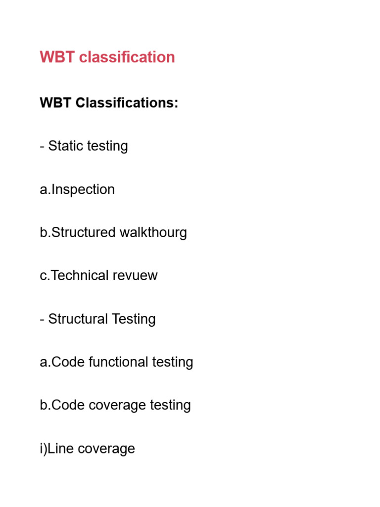 WBT Classification Obsidian | PDF